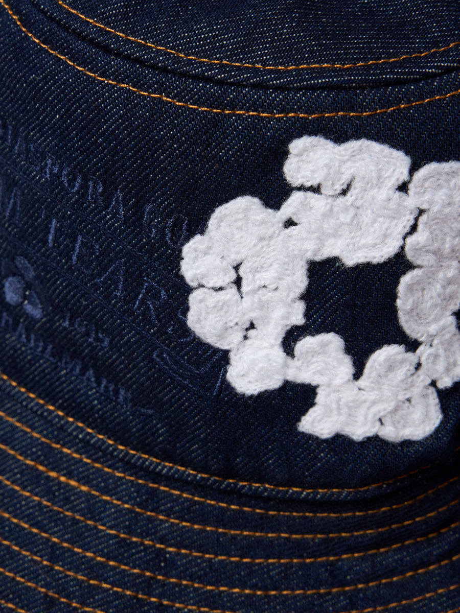 Denim Cotton Wreath Bucket Hat Washed Indigo – DENIM TEARS
